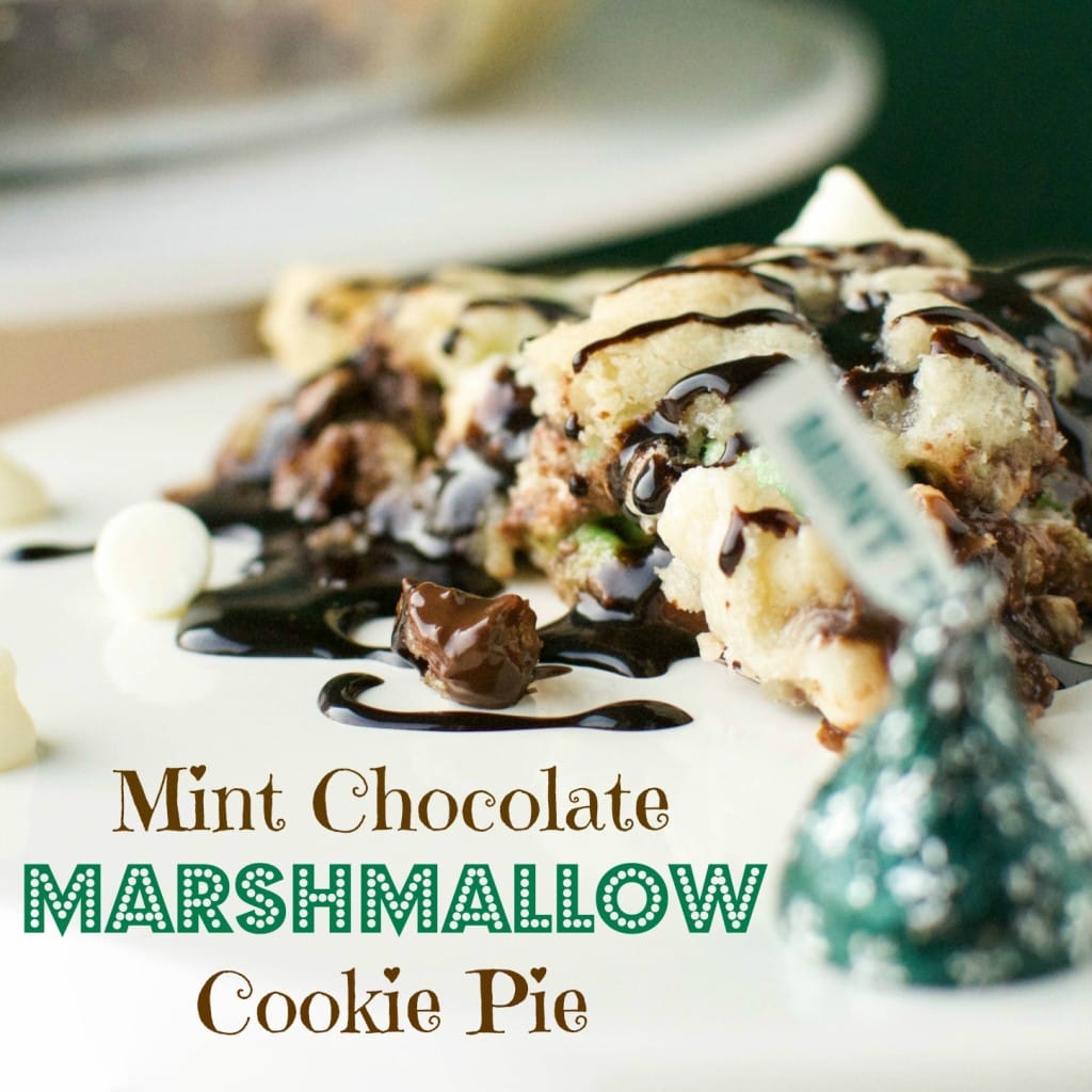 Mint Chocolate Marshmallow Cookie Pie - A baJillian Recipes