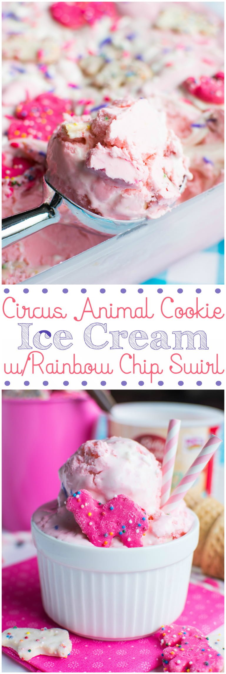 Circus Animal Cookie Ice Cream - A baJillian Recipes