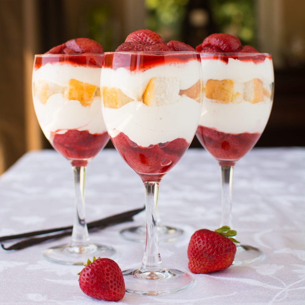 Roasted Strawberry Shortcake Parfaits - A baJillian Recipes