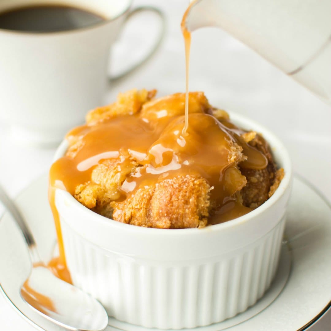 Salted Caramel Croissant Bread Pudding - A baJillian Recipes