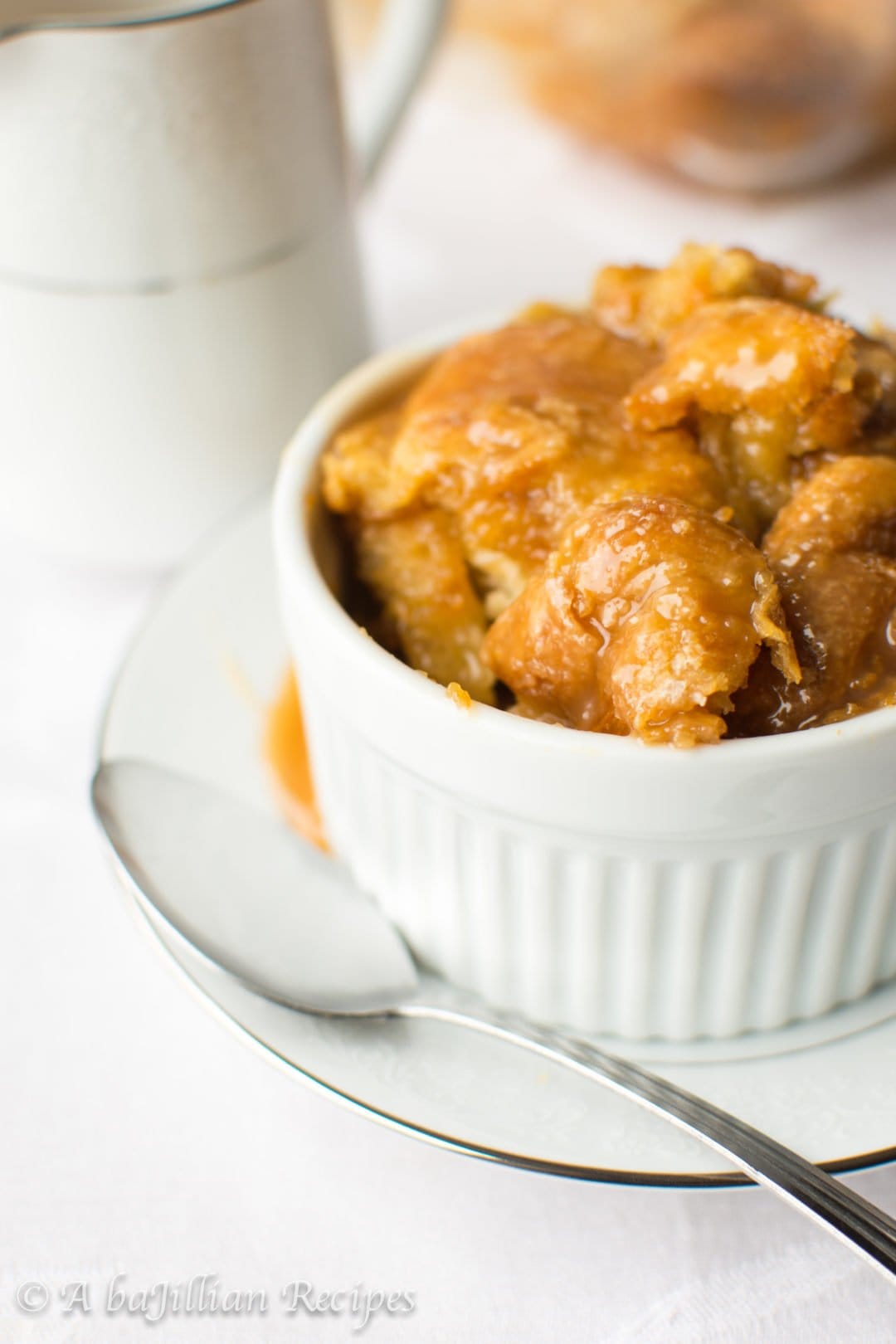 Salted Caramel Croissant Bread Pudding - A baJillian Recipes