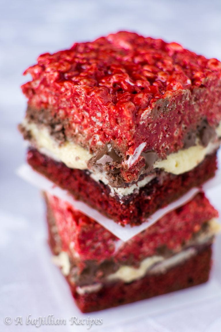Red Velvet Overload Bars - A baJillian Recipes