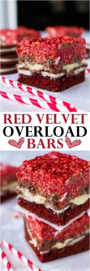 Red Velvet Overload Bars - A baJillian Recipes
