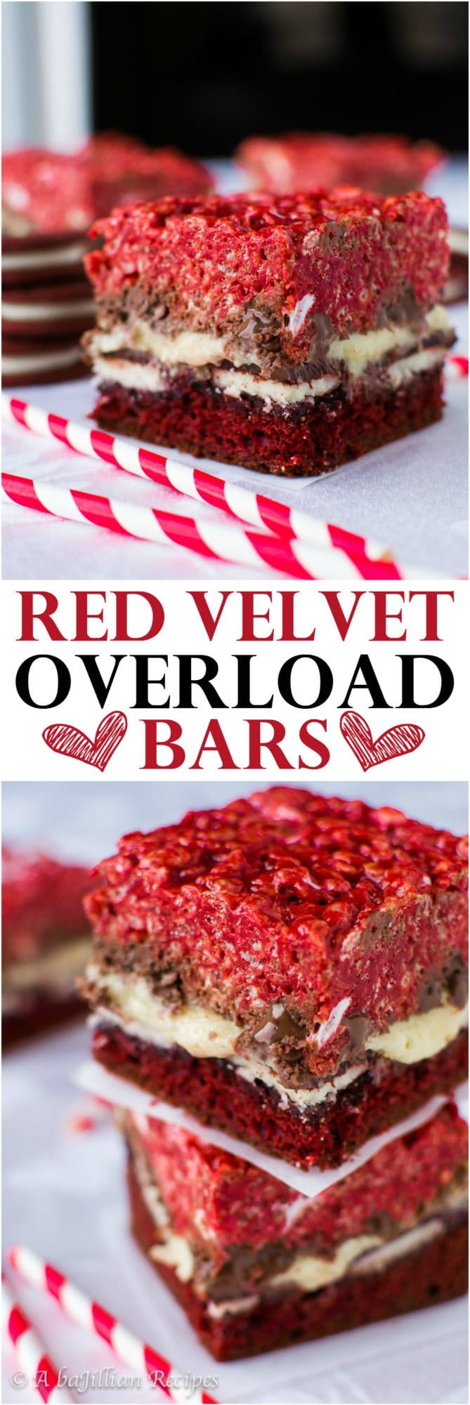 Red Velvet Overload Bars - A baJillian Recipes