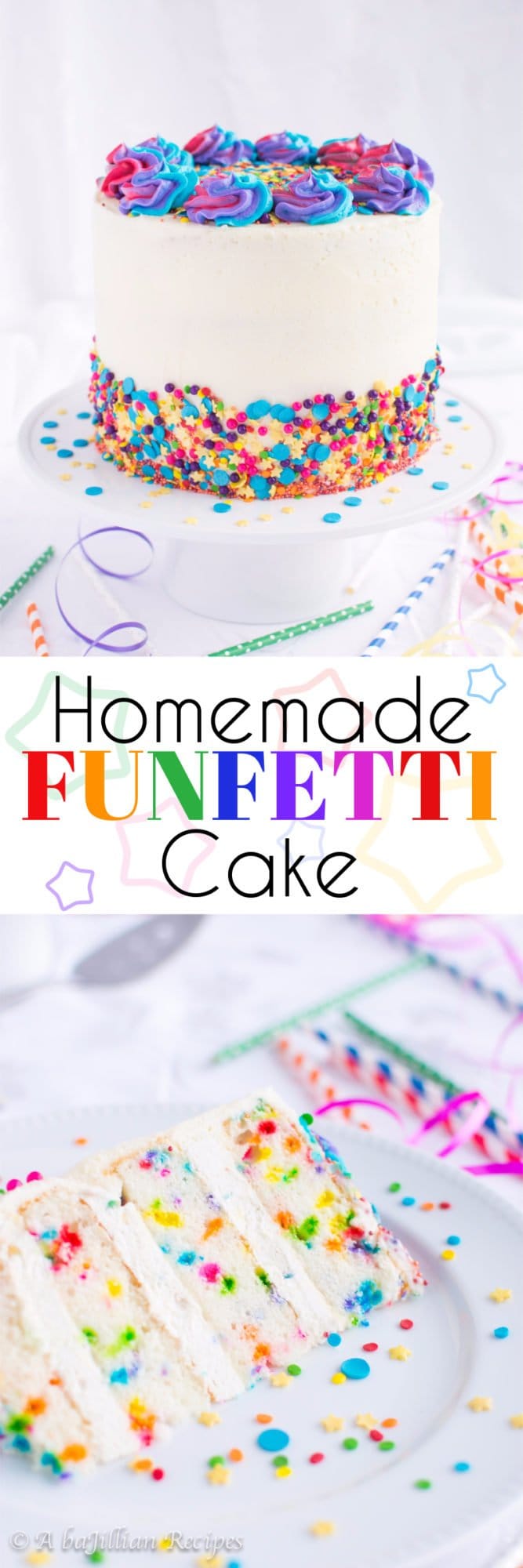 Homemade Funfetti Cake - A baJillian Recipes