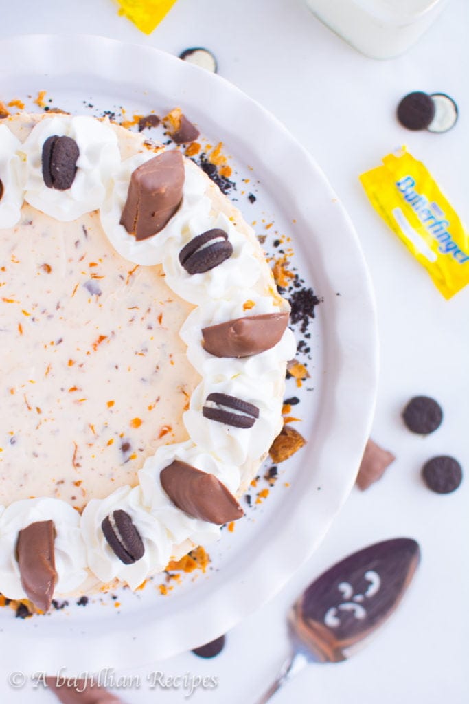 No-Bake Butterfinger Oreo Cheesecake - A baJillian Recipes