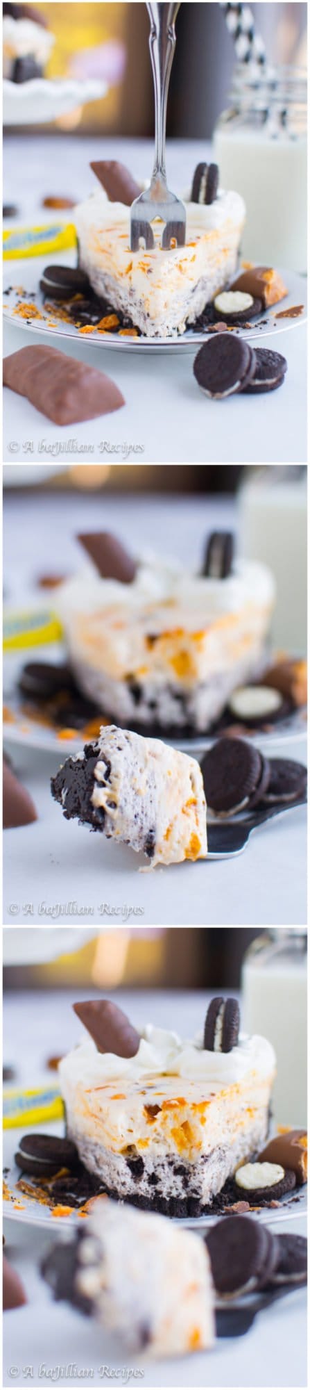 No-Bake Butterfinger Oreo Cheesecake - A baJillian Recipes
