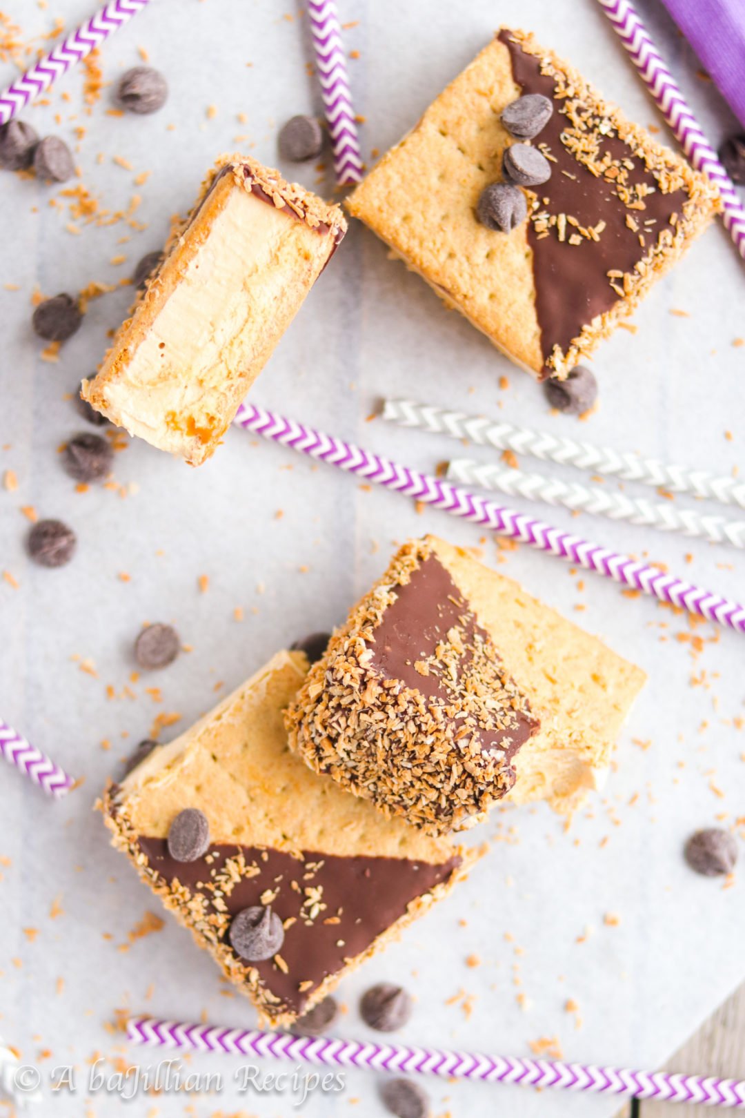 Samoa Ice Cream Sandwiches - A baJillian Recipes
