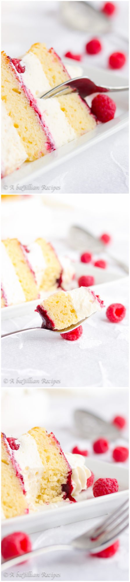Raspberries N' Cream Cake - A baJillian Recipes