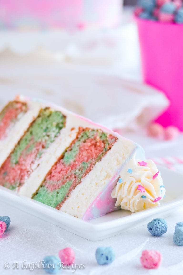 Cotton Candy Cap'n Crunch Cereal Cake - A baJillian Recipes