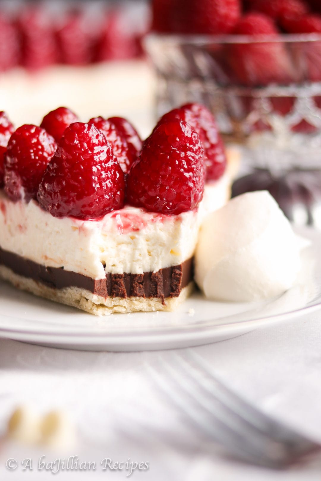 Chocolate Raspberry Cream Pie - A baJillian Recipes