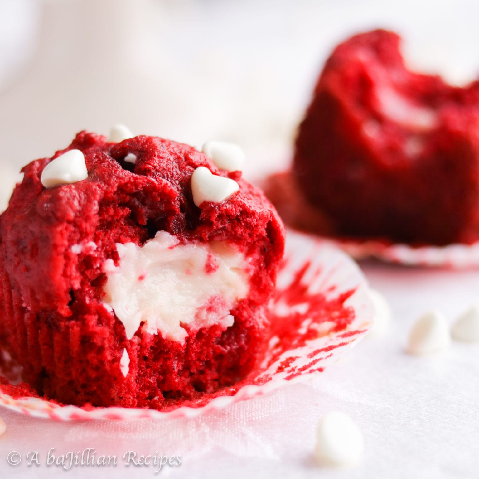 Red Velvet Cream Cheese Muffins - A baJillian Recipes