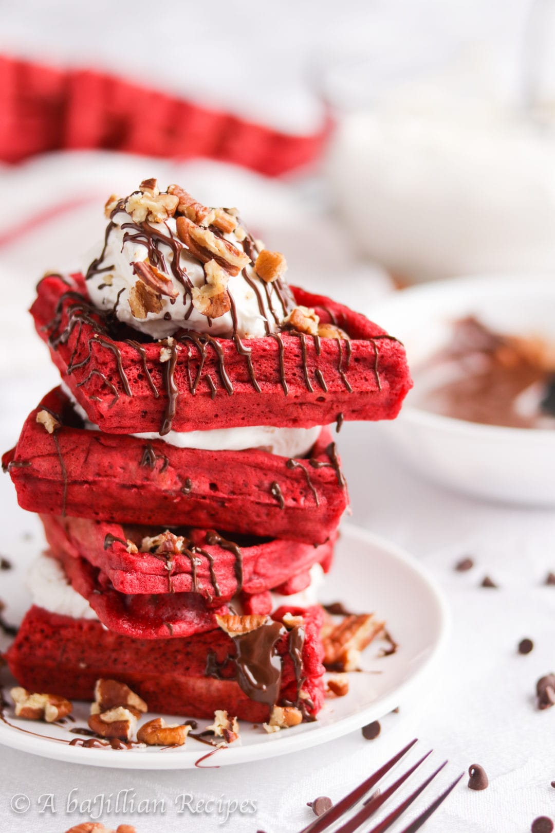 Red Velvet Waffles - A baJillian Recipes