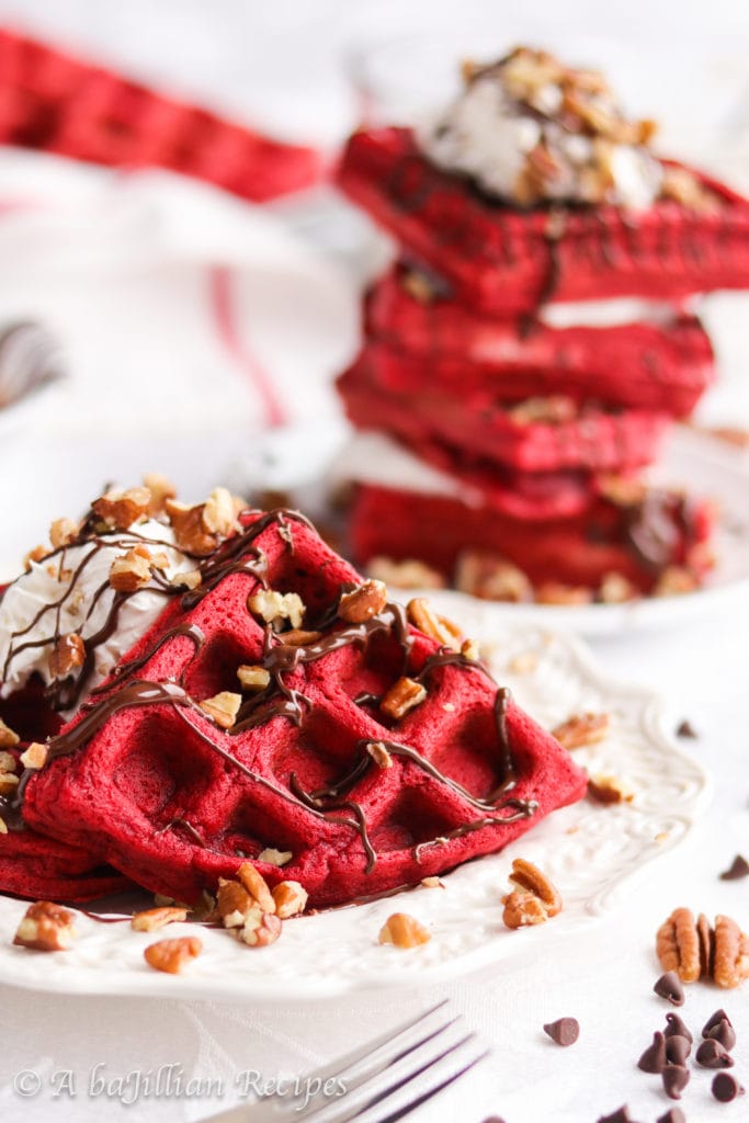 Red Velvet Waffles - A baJillian Recipes
