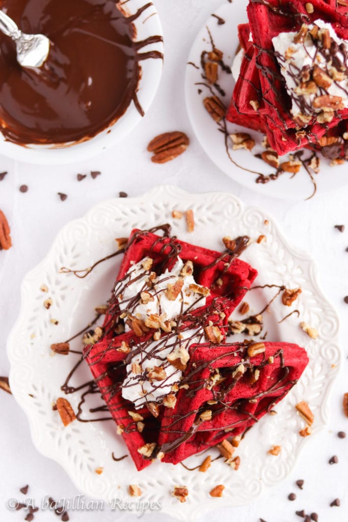 Red Velvet Waffles - A baJillian Recipes