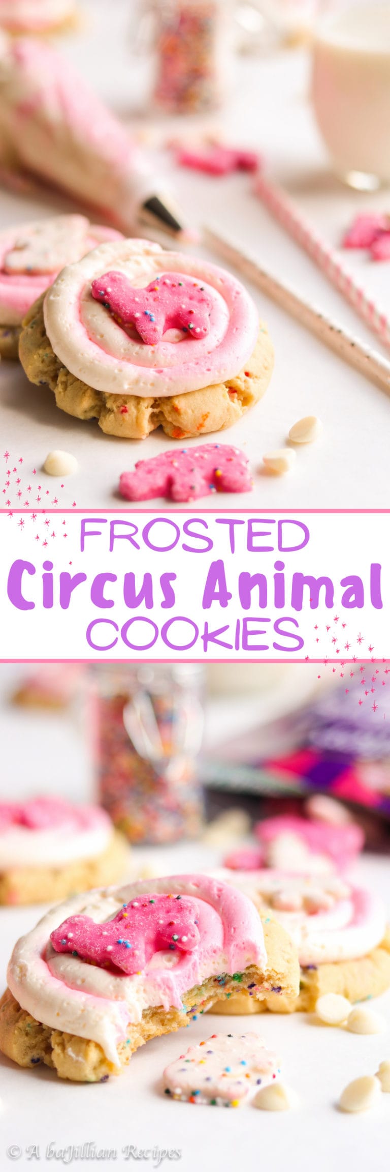 Frosted Circus Animal Cookies - A baJillian Recipes