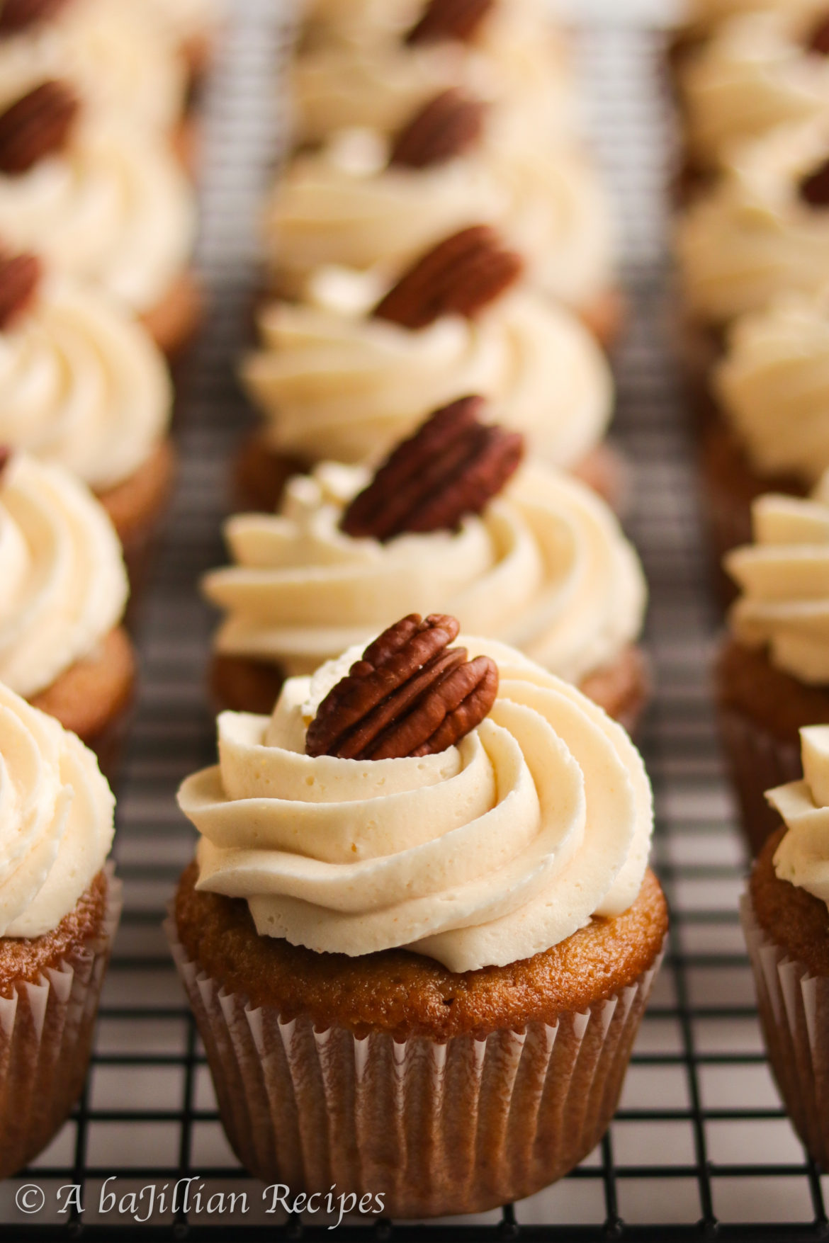 Maple Cupcakes with Brown Butter Frosting - A baJillian Recipes