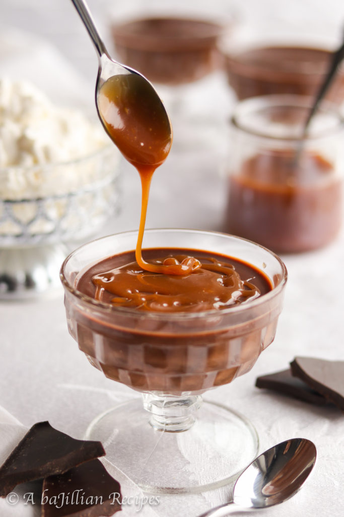 Chocolate Pot de Crème with Salted Caramel - A baJillian Recipes