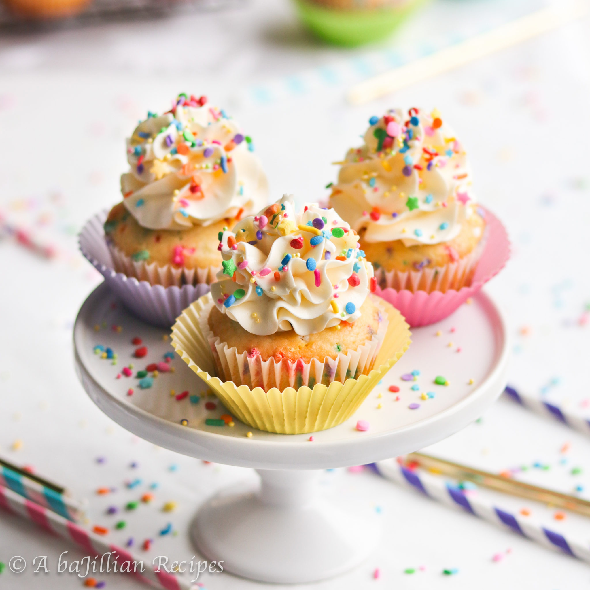 Funfetti Cupcakes - A baJillian Recipes