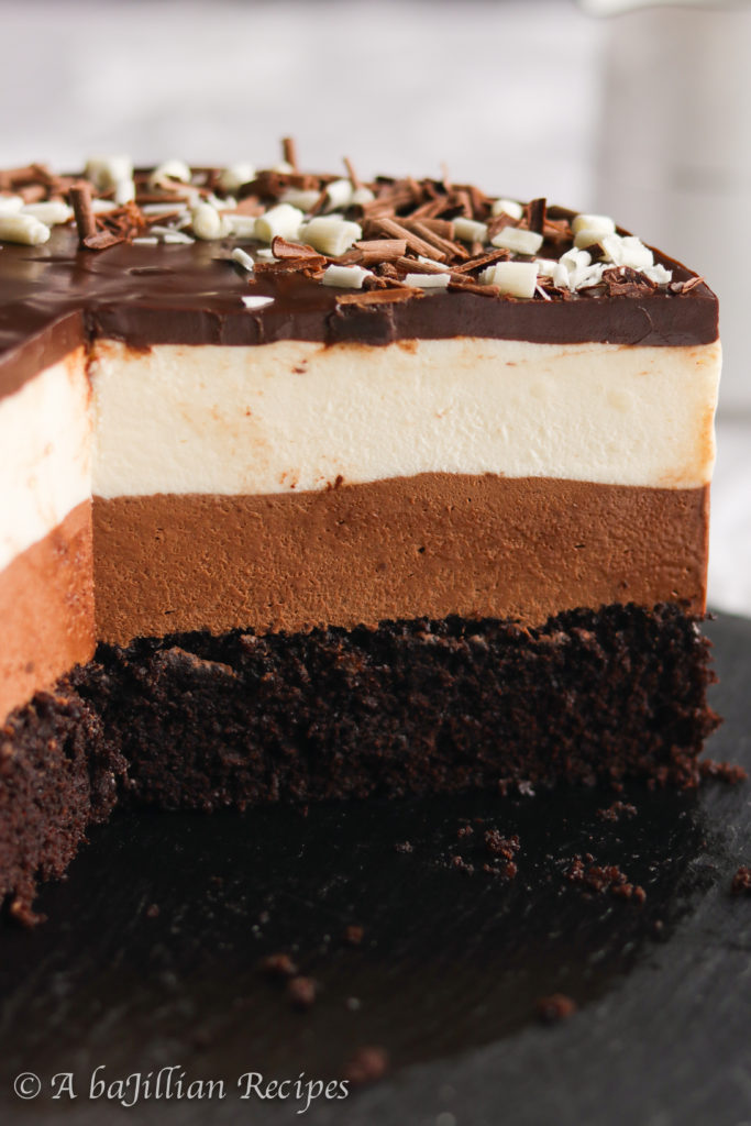 Triple Chocolate Mousse Torte - A baJillian Recipes