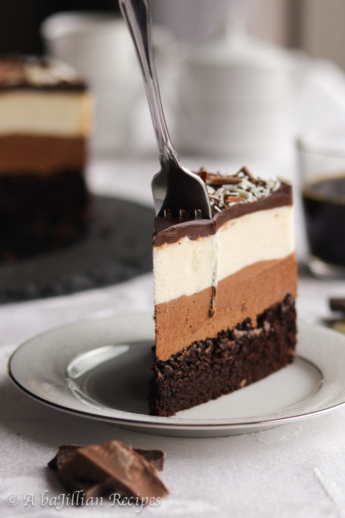 Triple Chocolate Mousse Torte - A baJillian Recipes