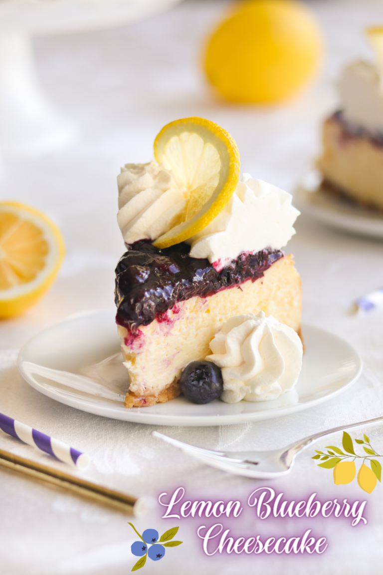 Lemon Blueberry Cheesecake - A baJillian Recipes