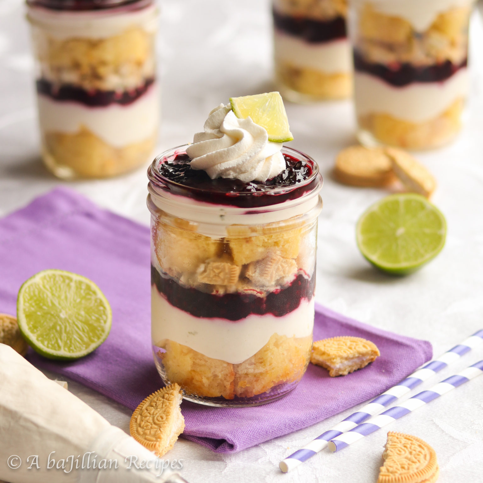 Blackberry Lime Mini Trifles - A baJillian Recipes