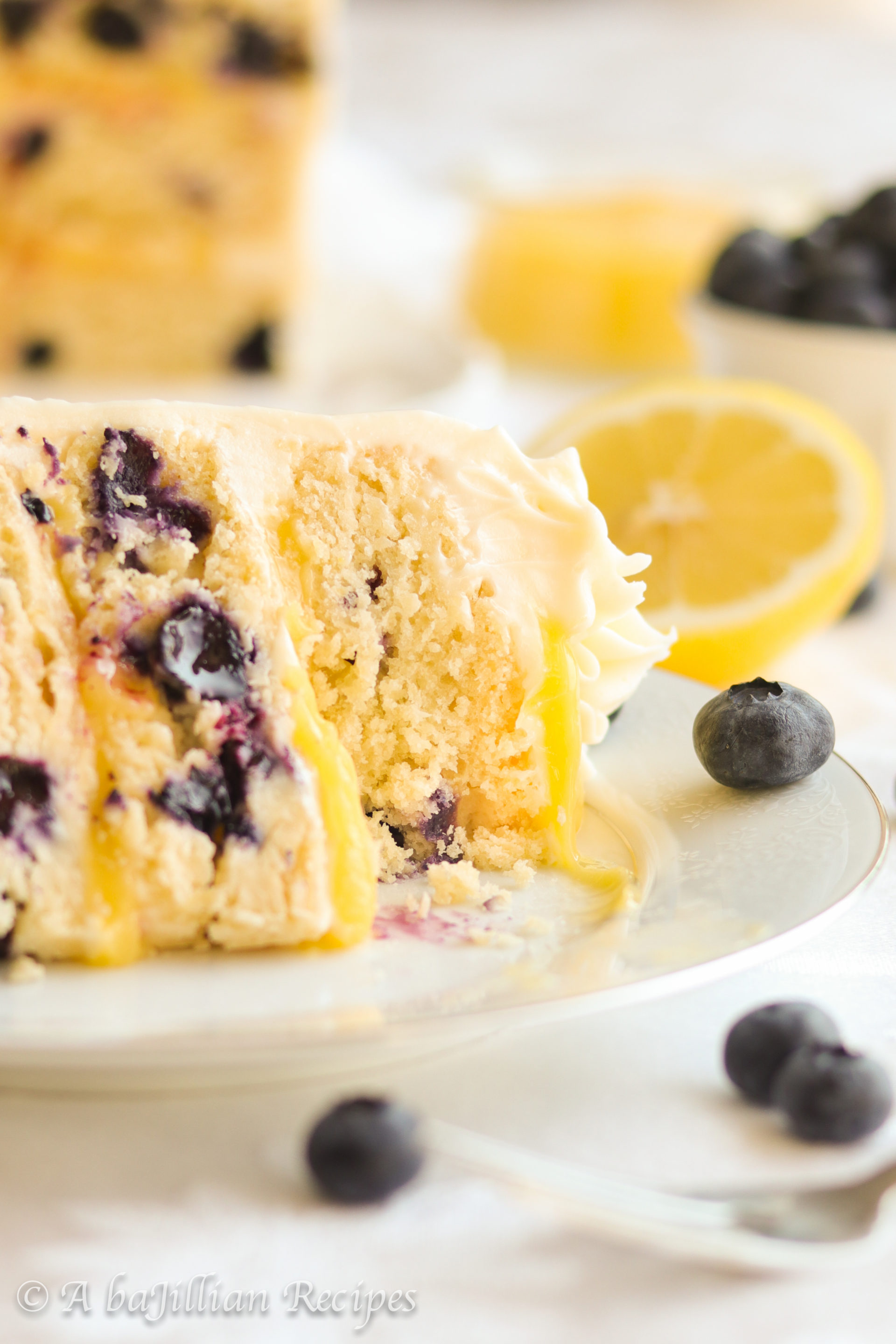 Lemon Blueberry Cake - A baJillian Recipes