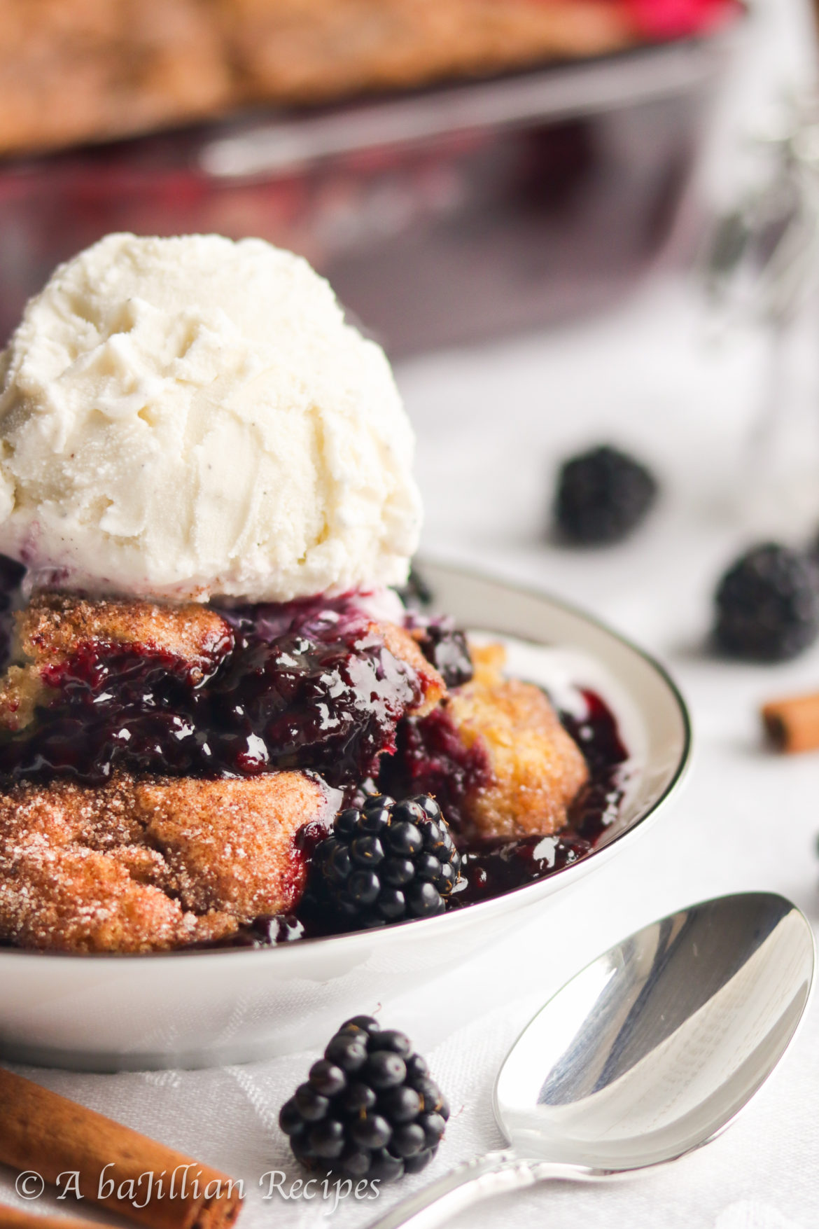 Blackberry Snickerdoodle Cobbler - A baJillian Recipes
