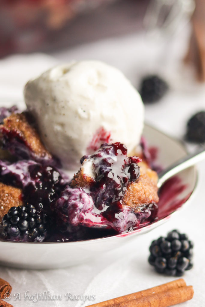 Blackberry Snickerdoodle Cobbler - A baJillian Recipes