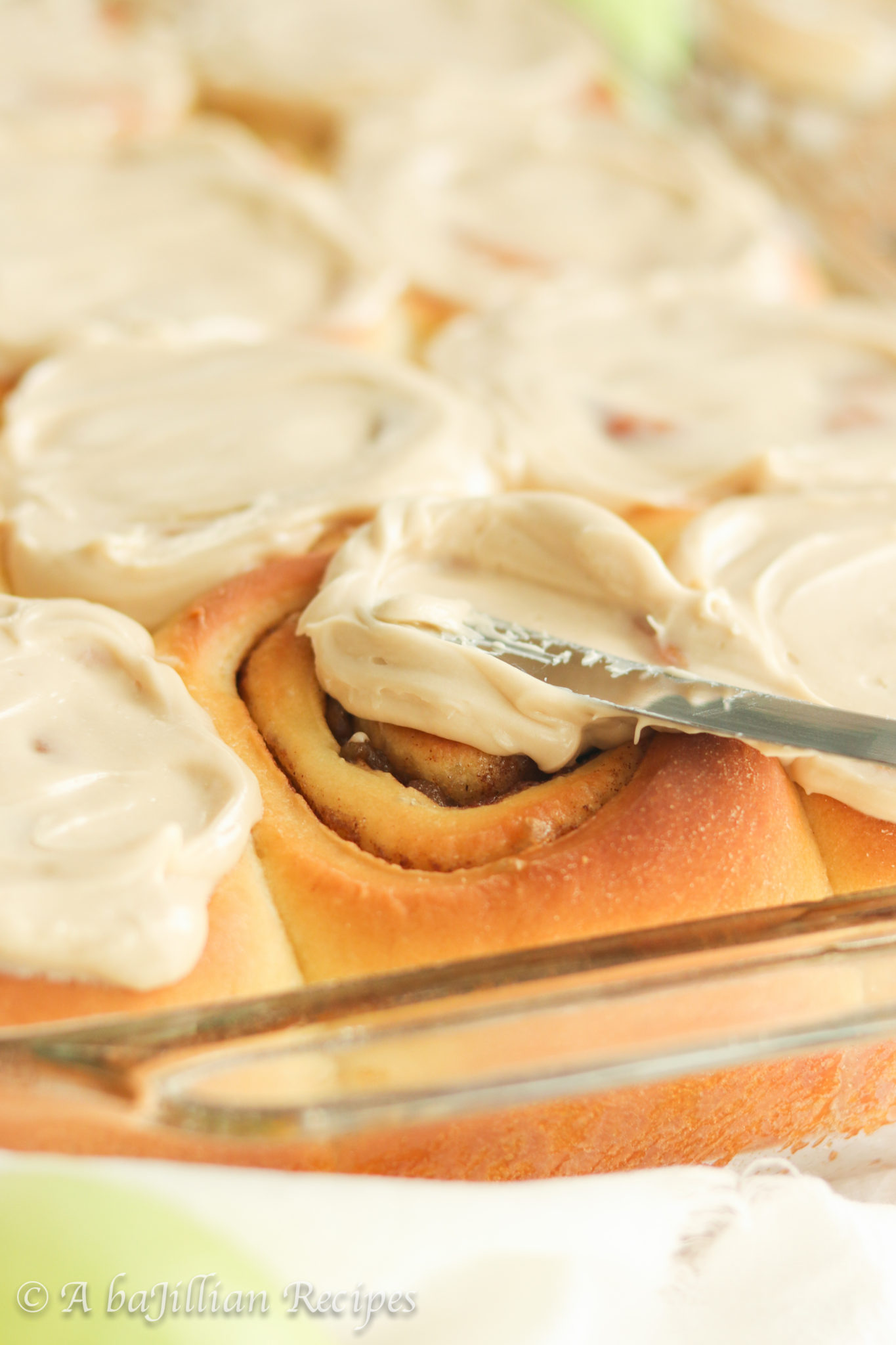 Apple Cinnamon Rolls with Maple Cream Cheese Frosting - A baJillian Recipes