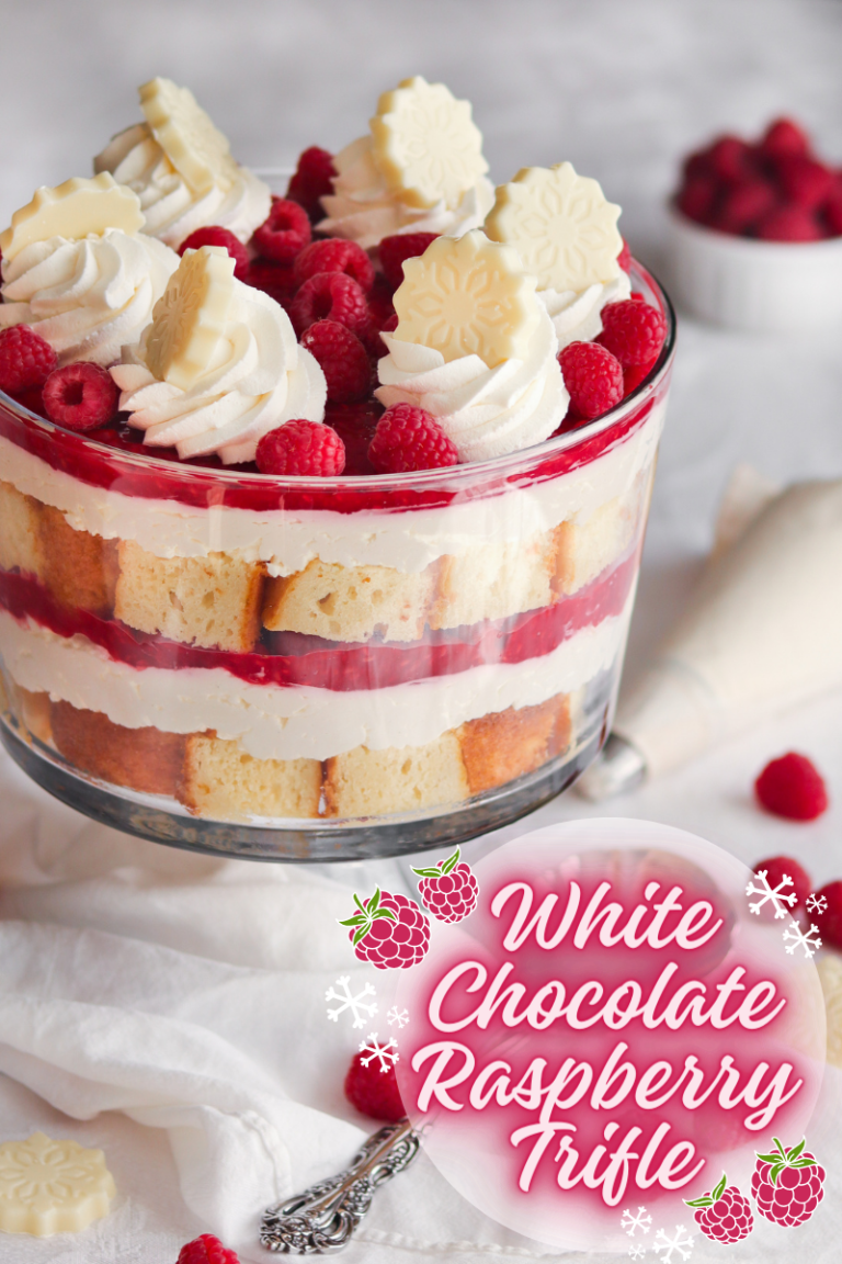 White Chocolate Raspberry Trifle - A baJillian Recipes