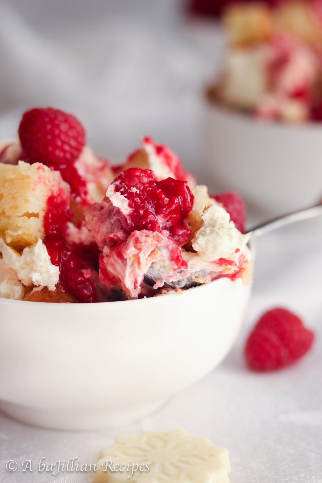 White Chocolate Raspberry Trifle - A baJillian Recipes