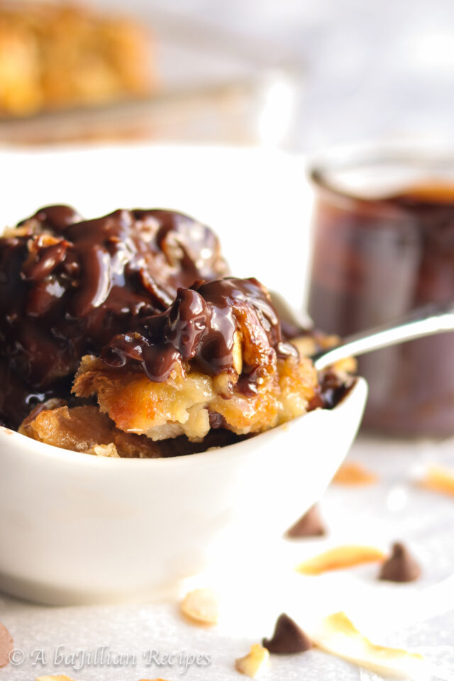 Almond Joy Bread Pudding - A baJillian Recipes