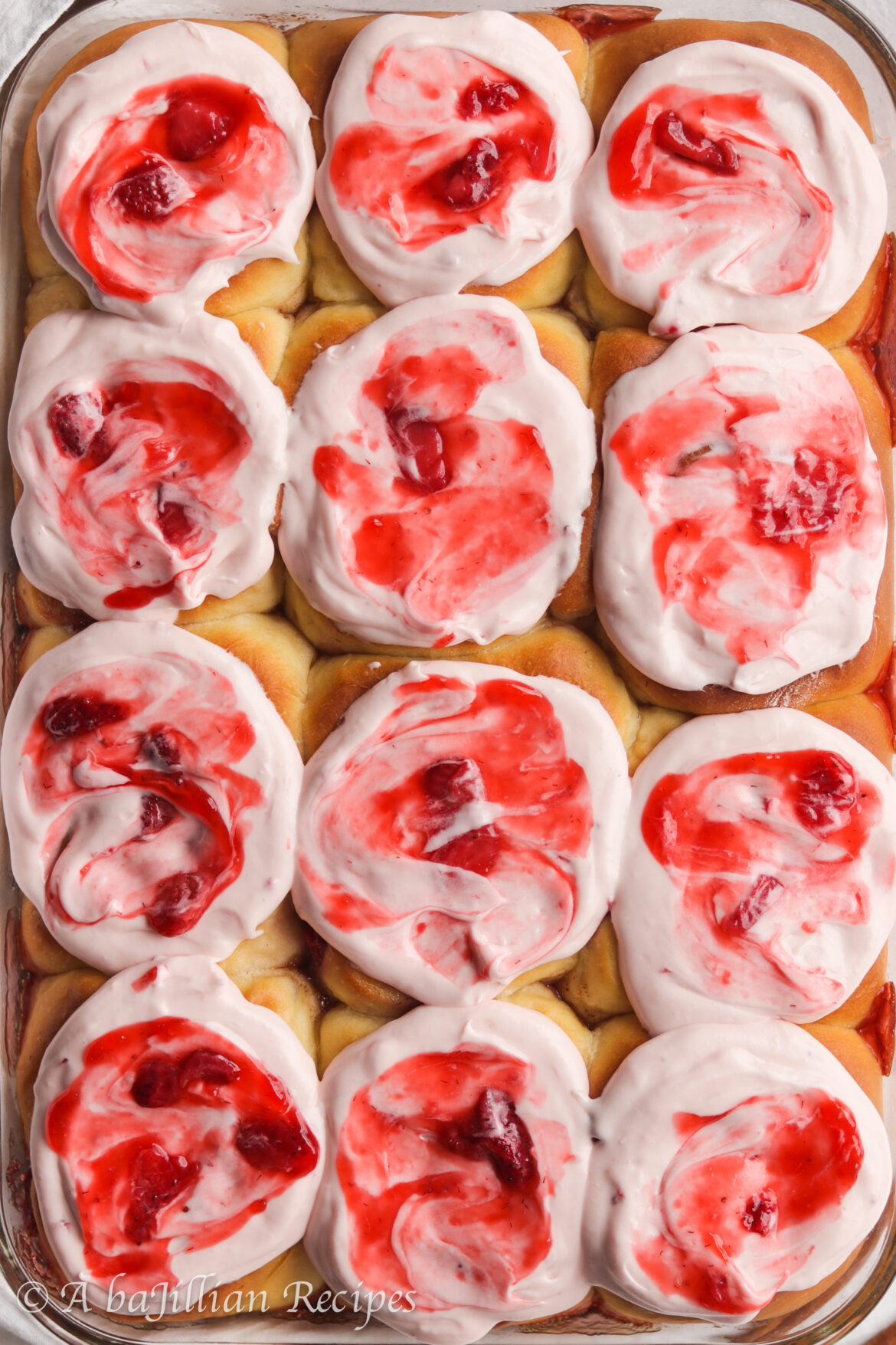 Strawberry Cinnamon Rolls - A baJillian Recipes