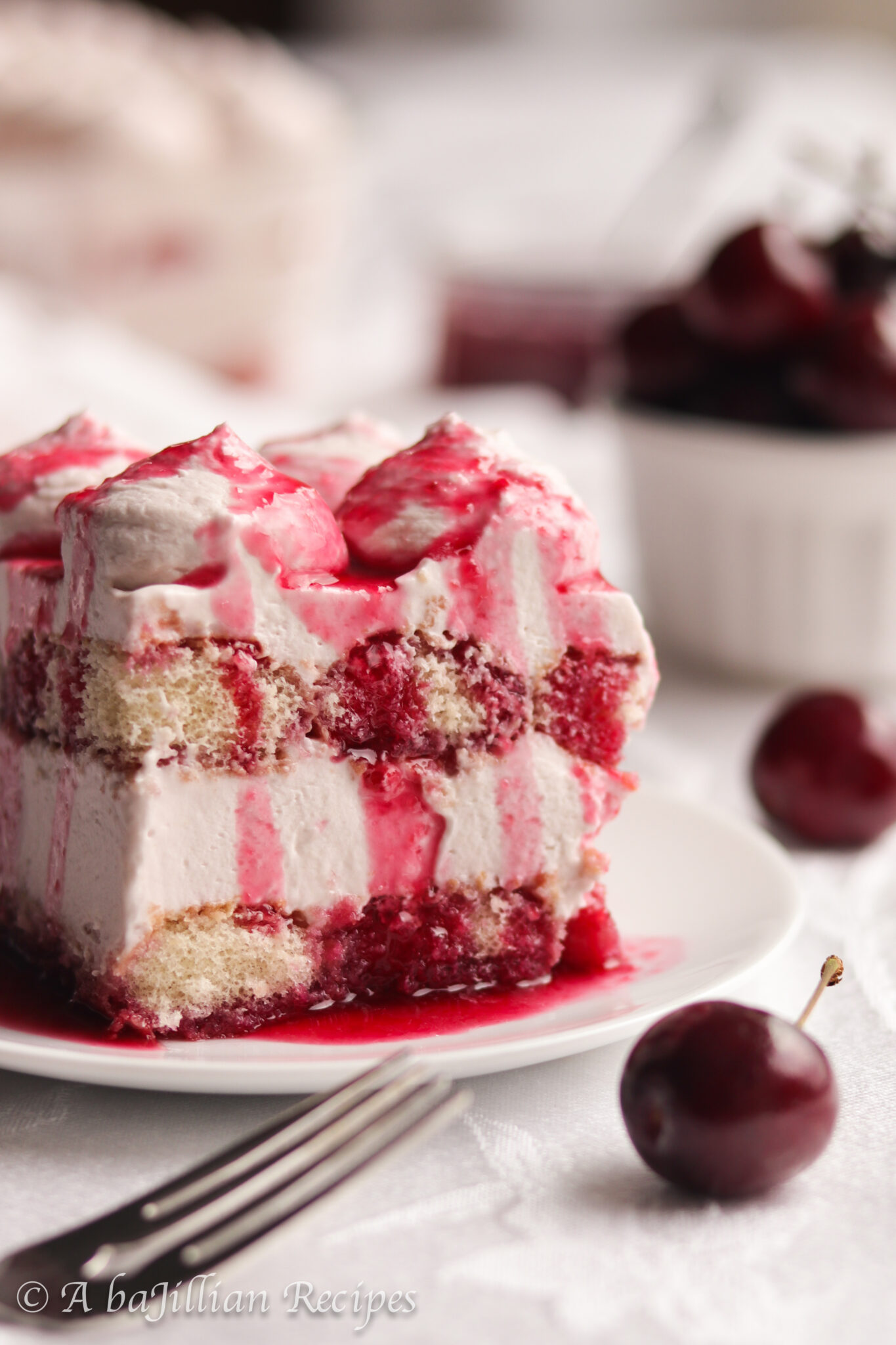 Cherry Amaretto Tiramisu - A baJillian Recipes