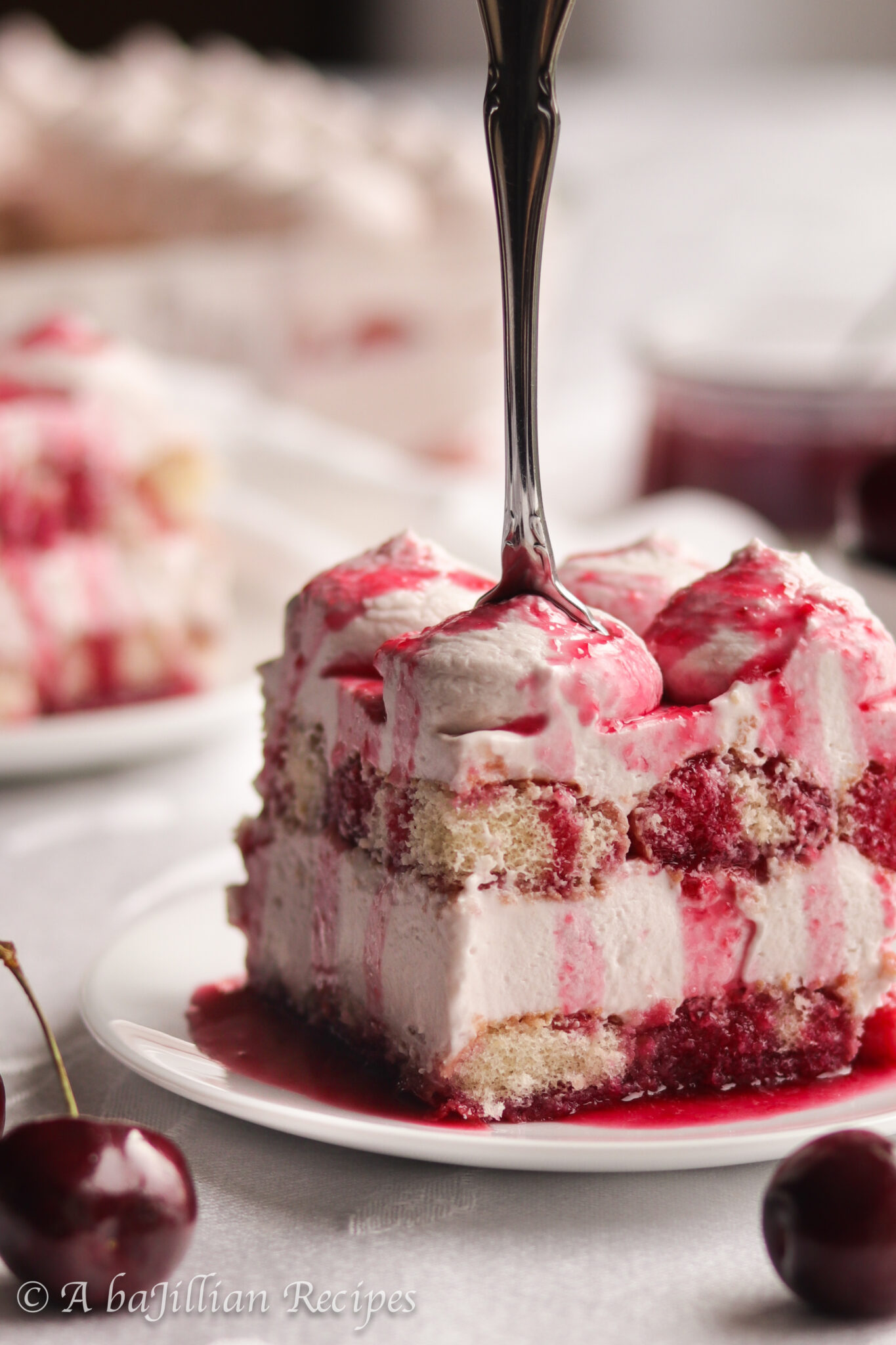 Cherry Amaretto Tiramisu - A baJillian Recipes