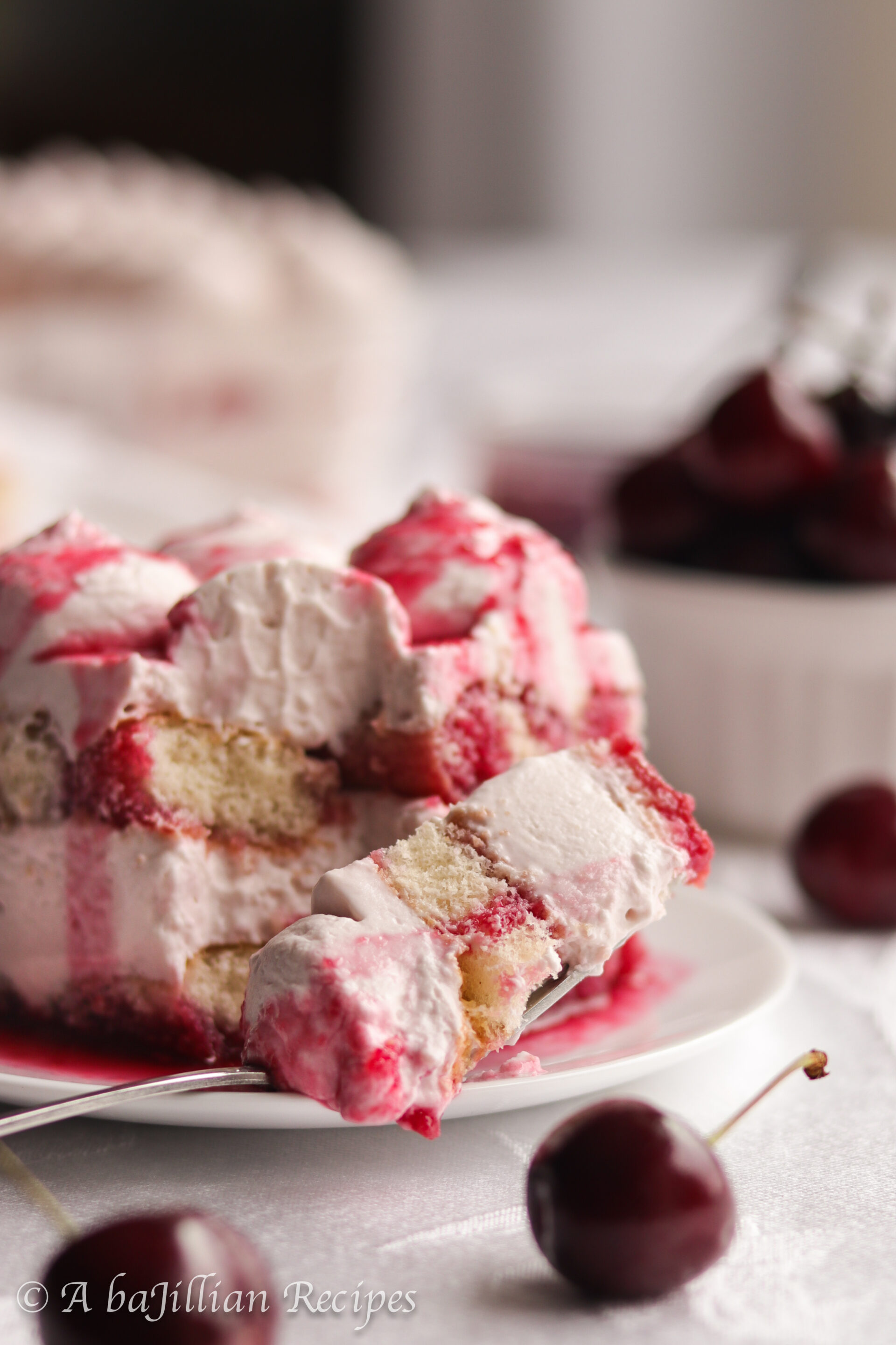 Cherry Amaretto Tiramisu - A baJillian Recipes