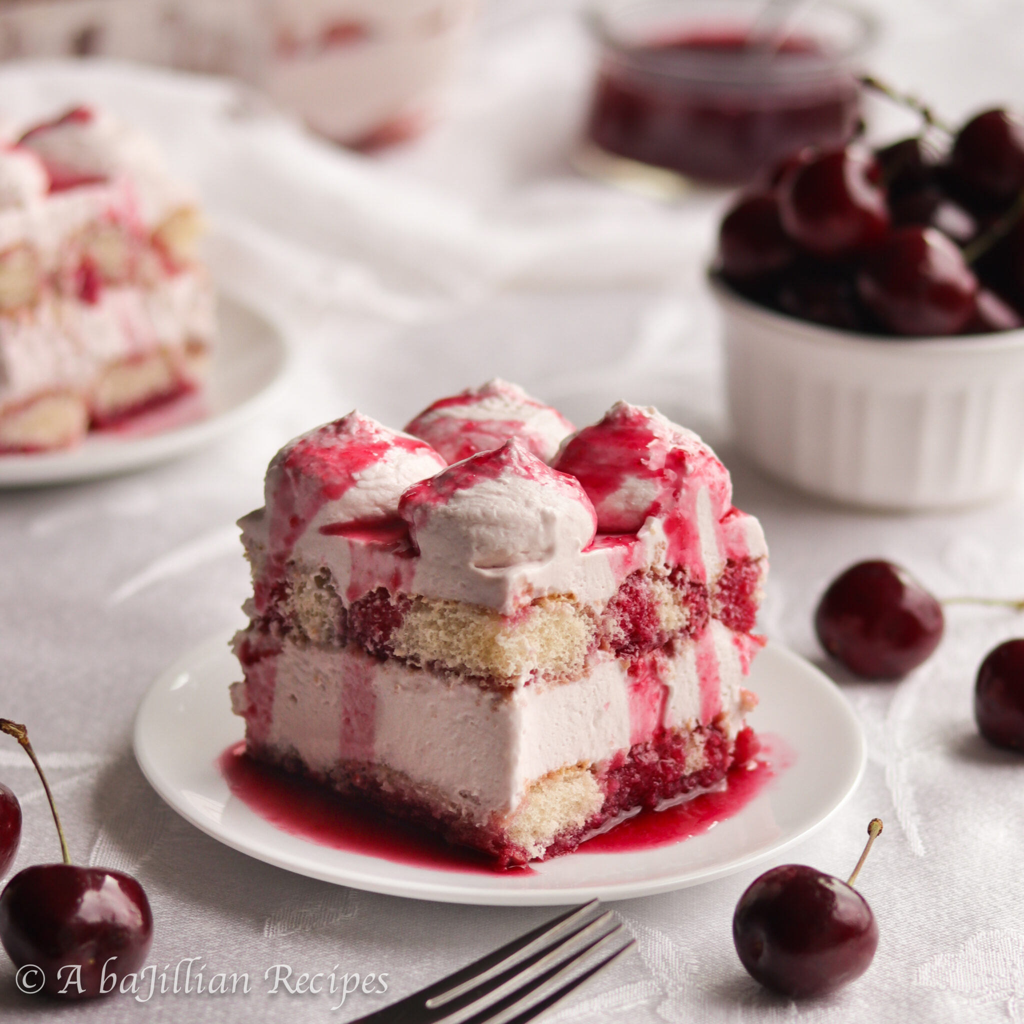 Cherry Amaretto Tiramisu - A baJillian Recipes