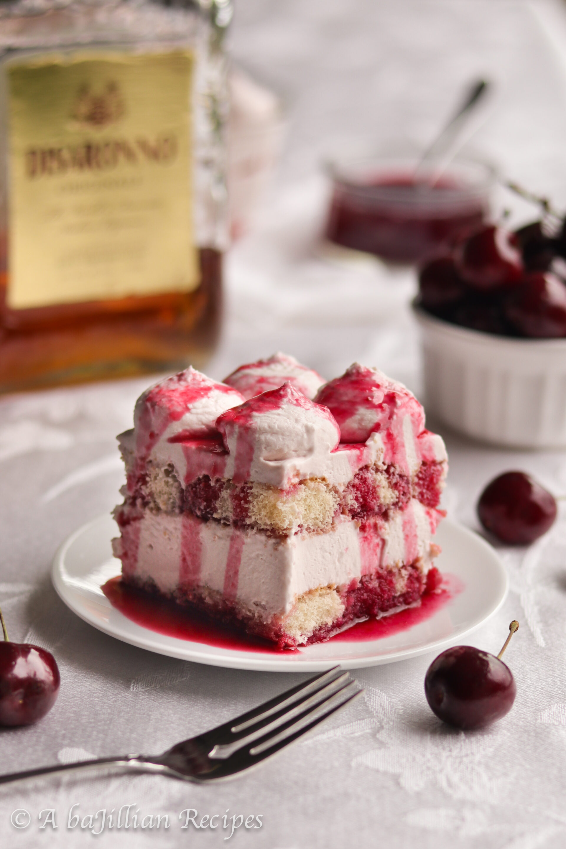 Cherry Amaretto Tiramisu - A baJillian Recipes