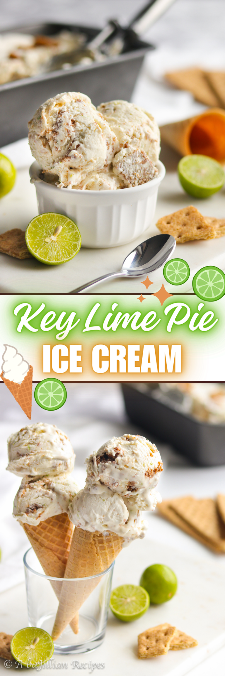 Key Lime Pie Ice Cream - A baJillian Recipes