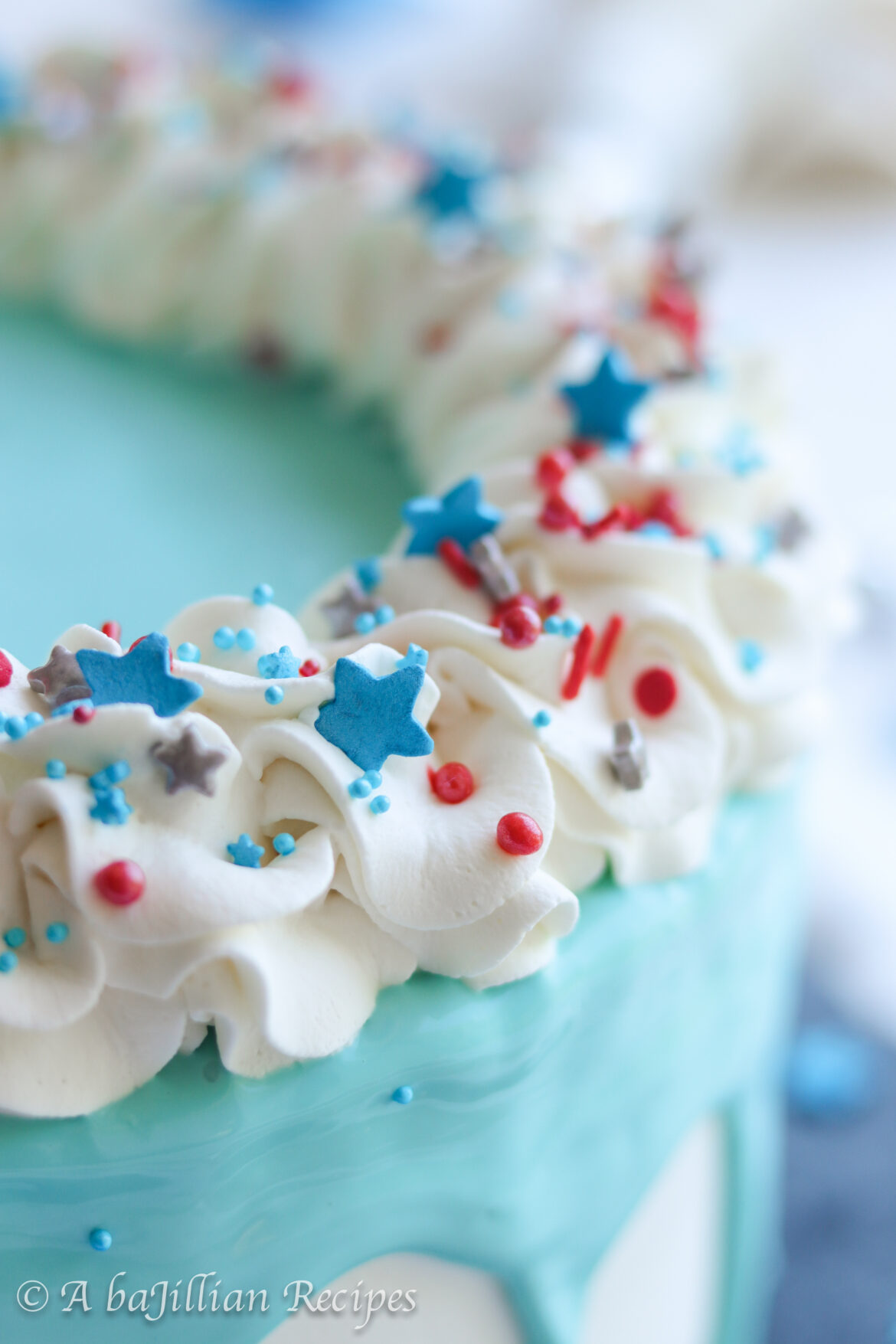 Red, White and Blue Ice Cream Cake - A baJillian Recipes