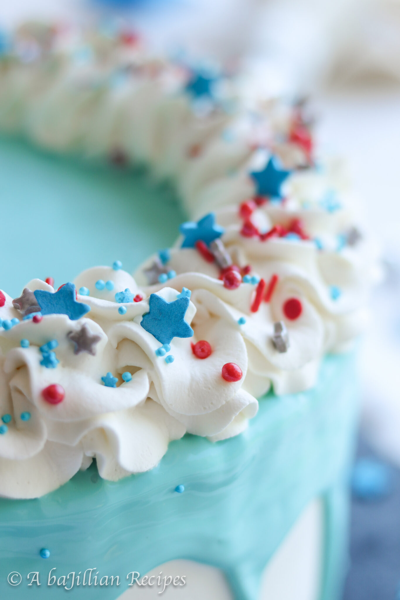 Red, White and Blue Ice Cream Cake - A baJillian Recipes