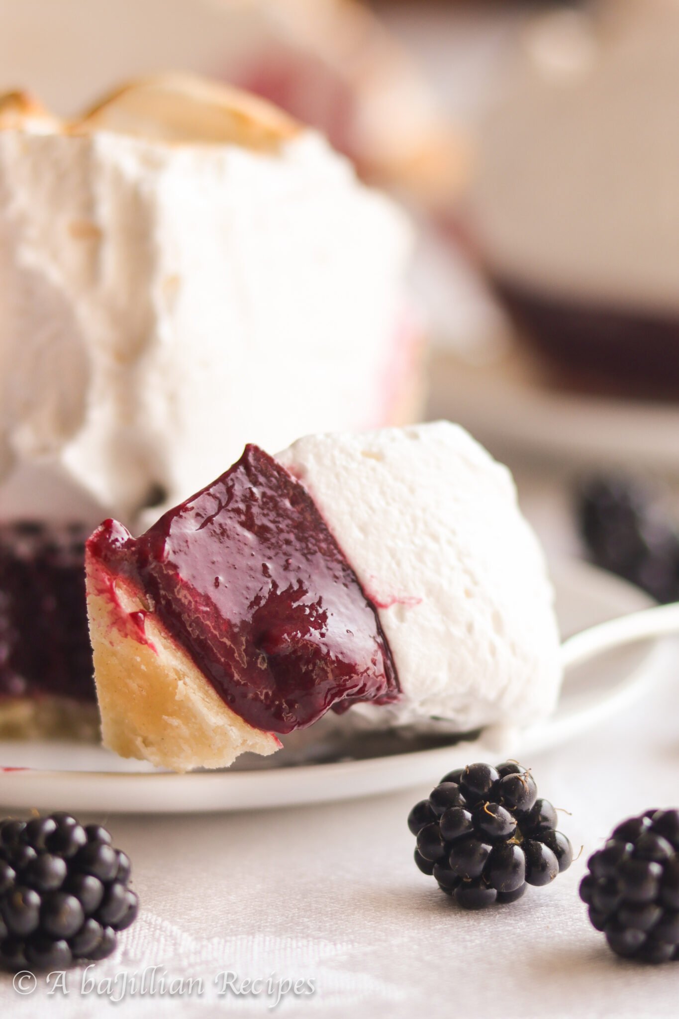 Blackberry Meringue Pie - A baJillian Recipes