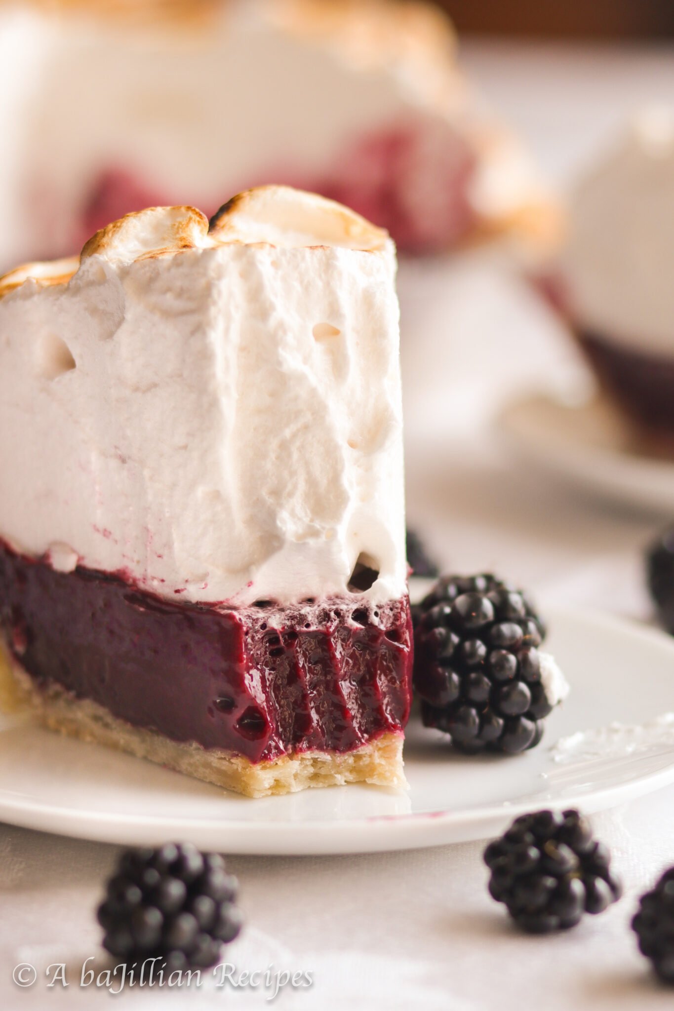 Blackberry Meringue Pie - A baJillian Recipes