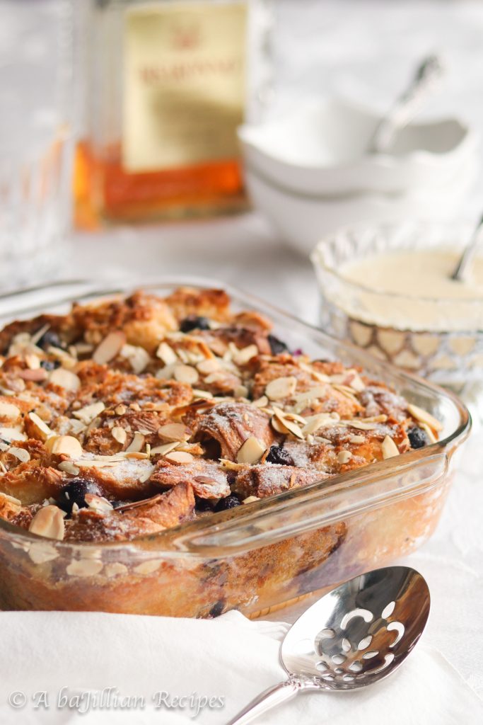 Blueberry Amaretto Bread Pudding - A baJillian Recipes