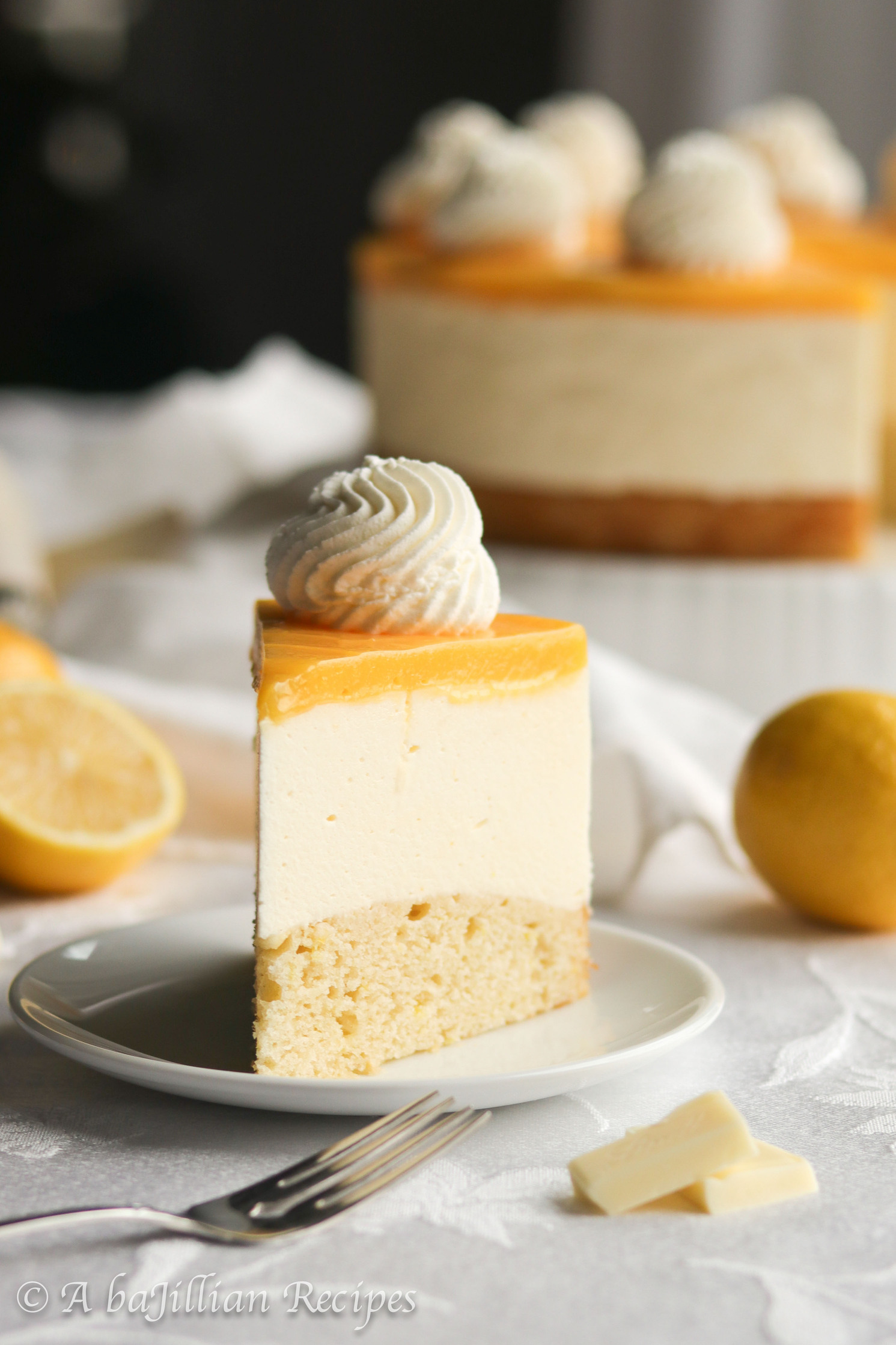 Lemon White Chocolate Mousse Torte | A baJillian Recipes - A baJillian ...