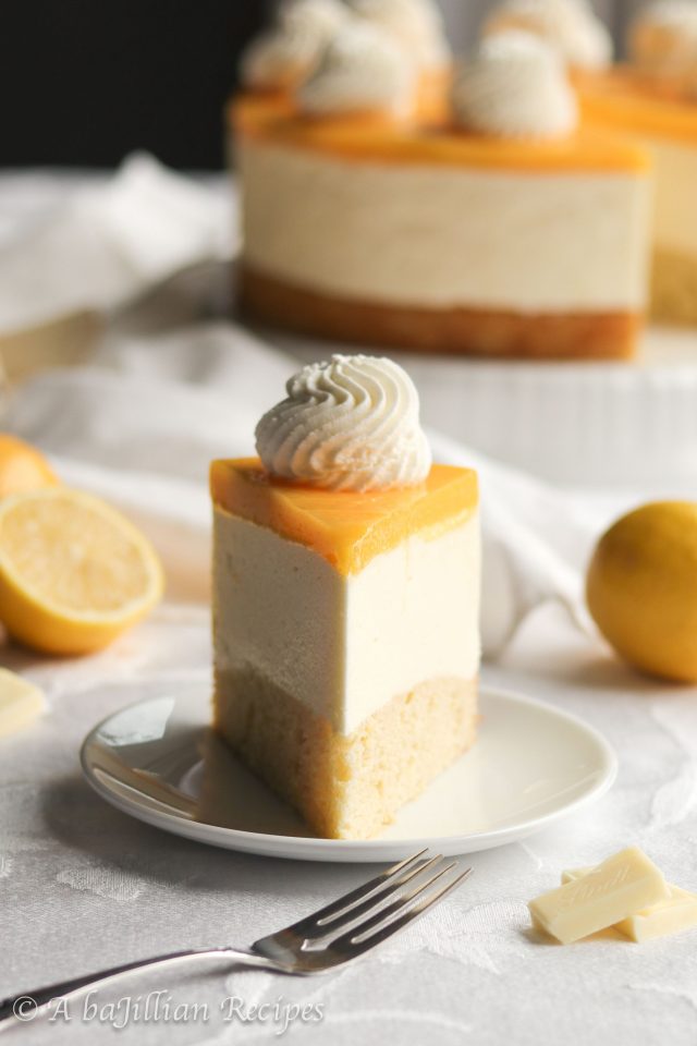 Lemon White Chocolate Mousse Torte - A baJillian Recipes