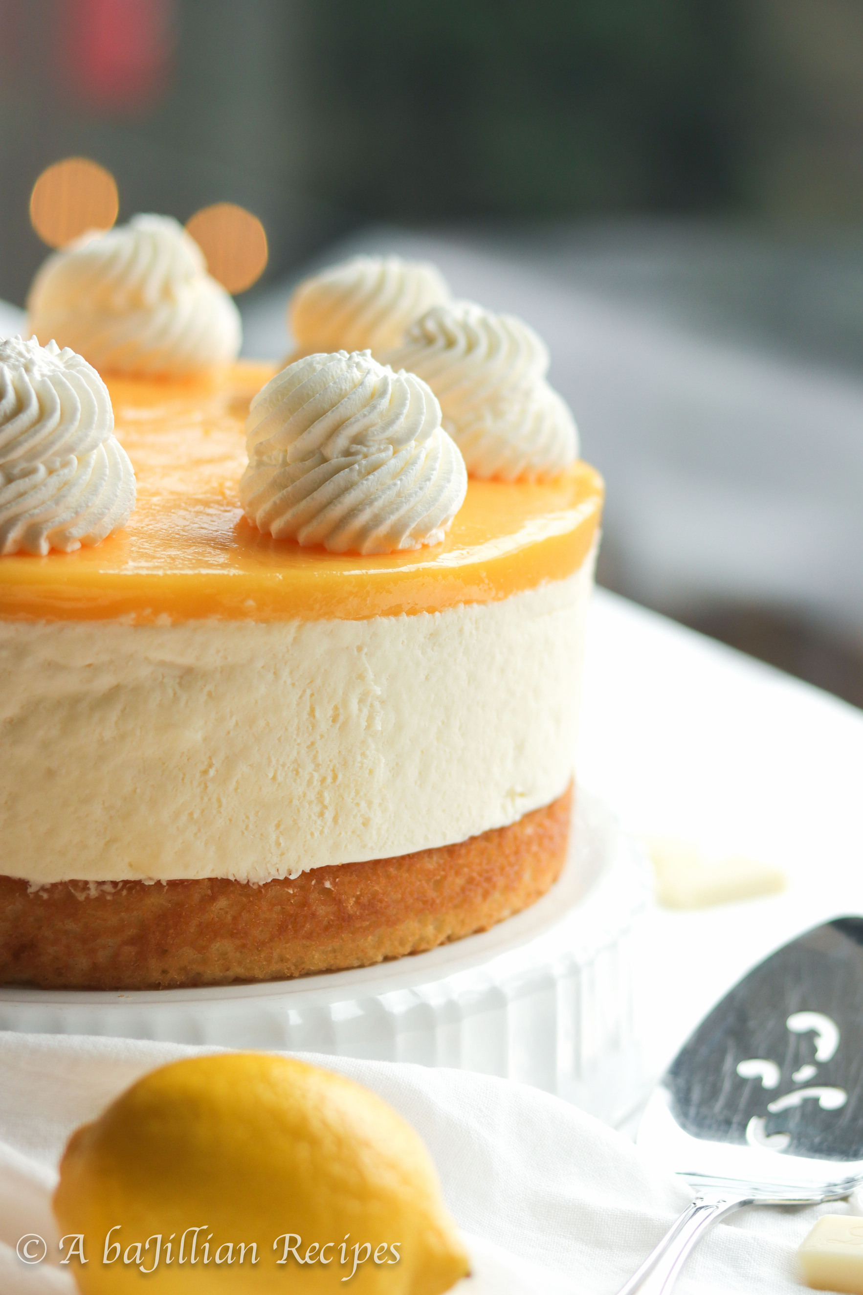 Lemon White Chocolate Mousse Torte | A baJillian Recipes - A baJillian ...