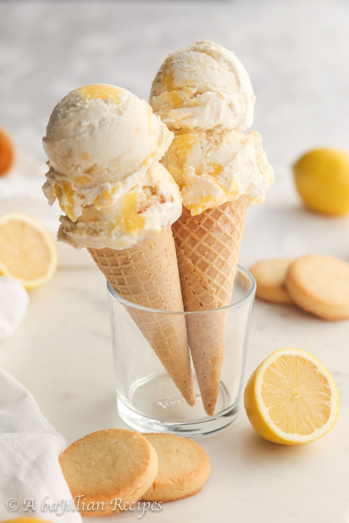 Lemon Bar Ice Cream - A baJillian Recipes